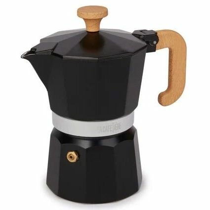Кофеварка гейзерная La Cafetiere Venice Aluminium Espresso Maker 3-Cup Black LCVEN3CPBLKW