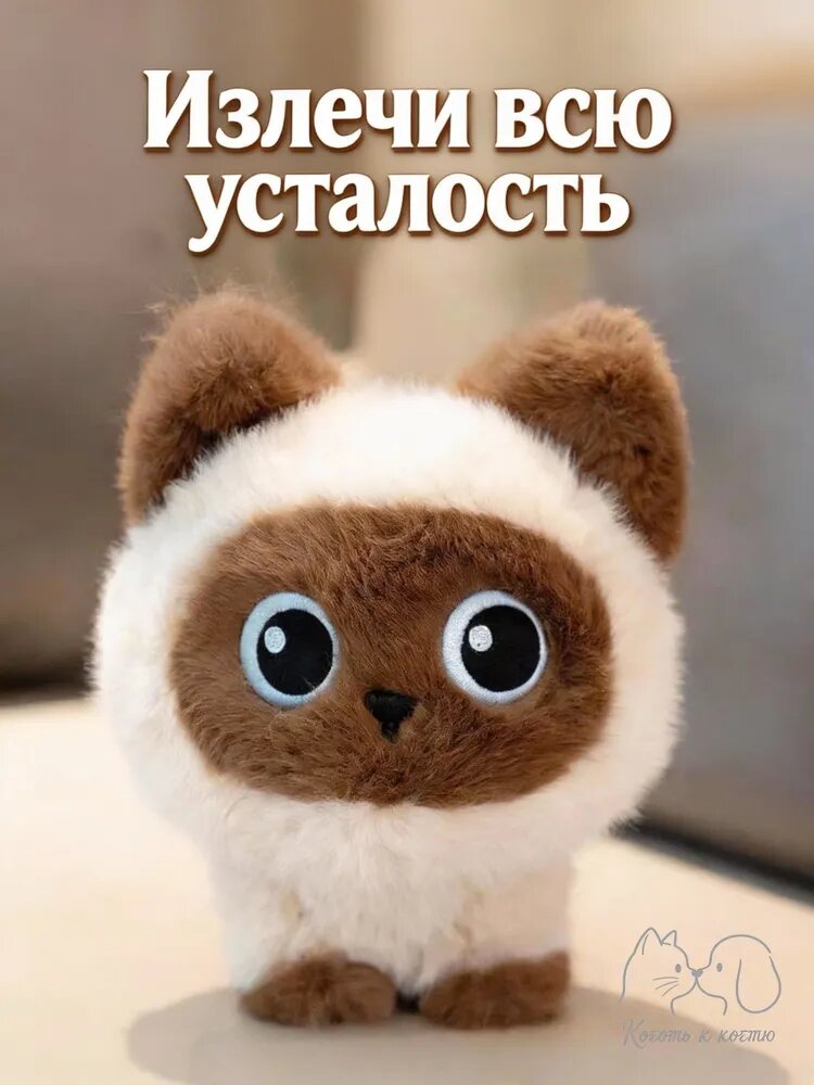 Плюшевая игрушка "сиамский кот" - незаменимый подарок для подруг