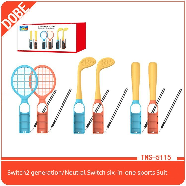 Комплект спортивных датчиков Taobao DOBE Switch2, 6 в 1, для Nintendo Switch