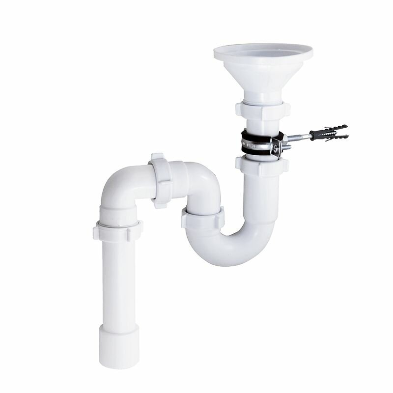 Сифон 1 1/2 40 с разрывом потока струи, с воронкой D-113мм и тр. 40х40/50 RS-41078 (O)