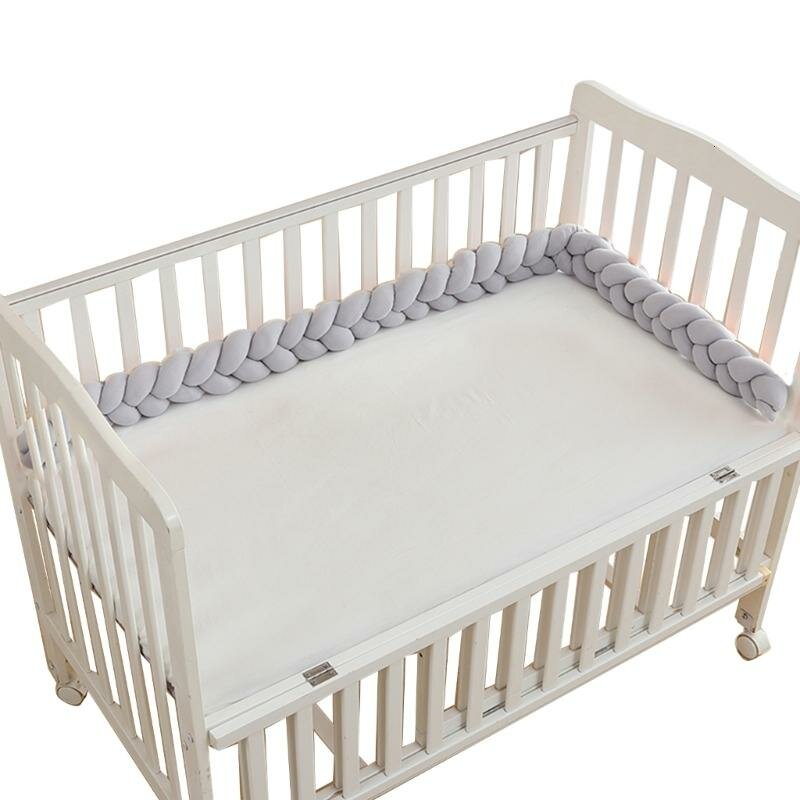 Бампер для детской кроватки, Серый