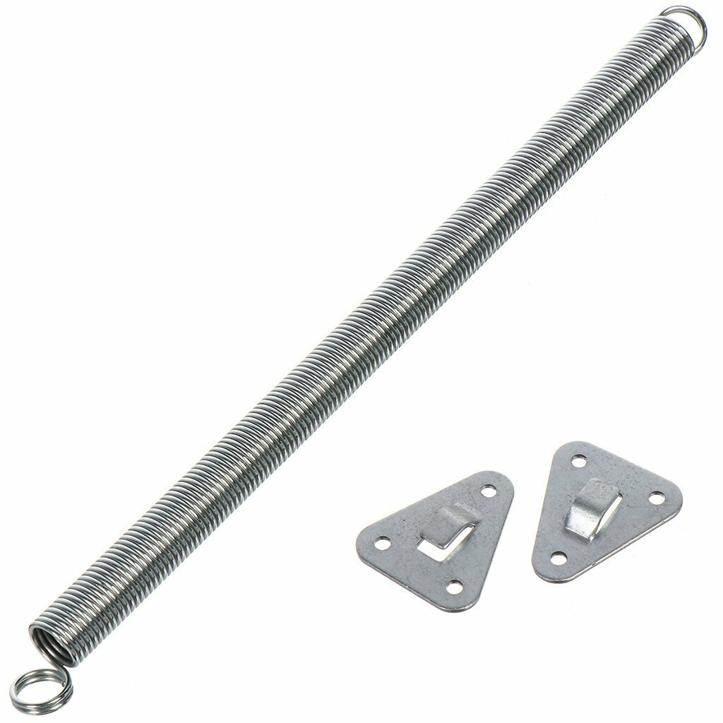 Пружина дверная 18.5 мм с креплением оцинкованная для автоматического закрывания дверей, производство Россия