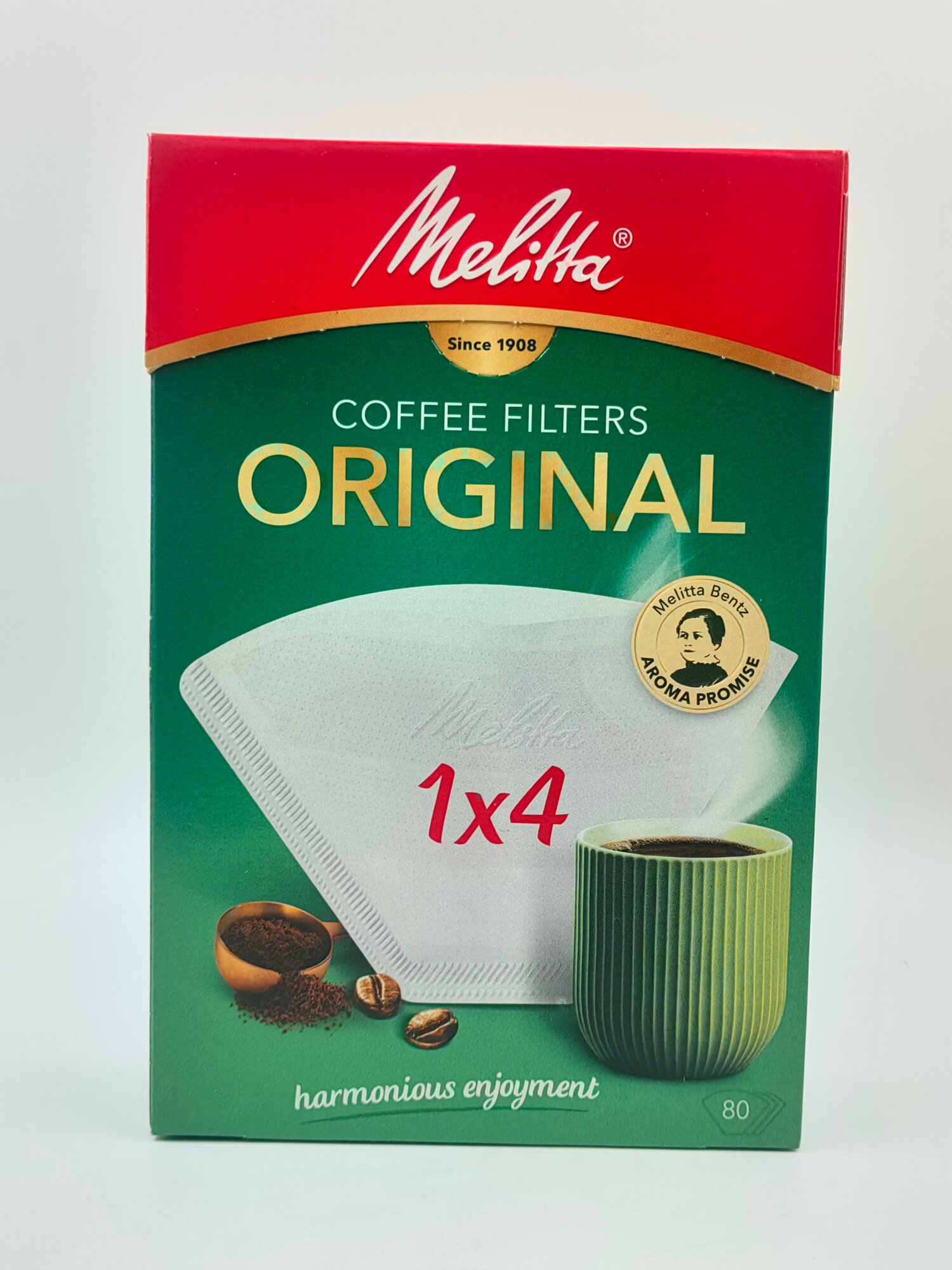 Melitta Фильтры белёные для кофе 1х4 Original 80 шт. (Германия)