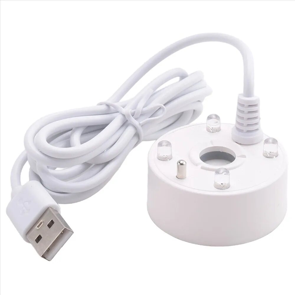 Туманный Генератор, USB-Порт, 4 Цветных Светодиодных Фонаря, Мини-Генератор Тумана Mister, Белый