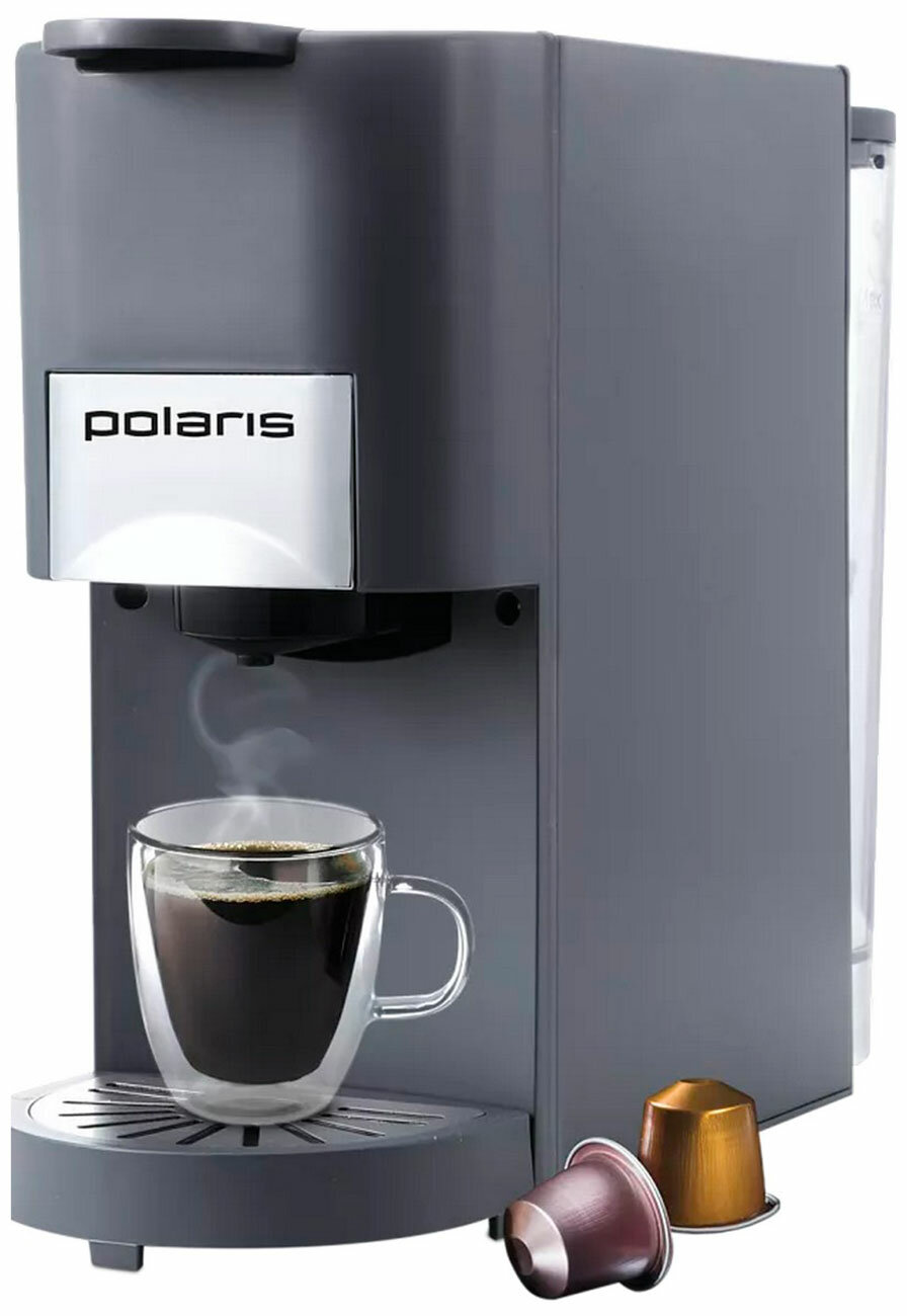 Капсульная кофеварка Polaris PCM 2020 3-в-1, графитовый