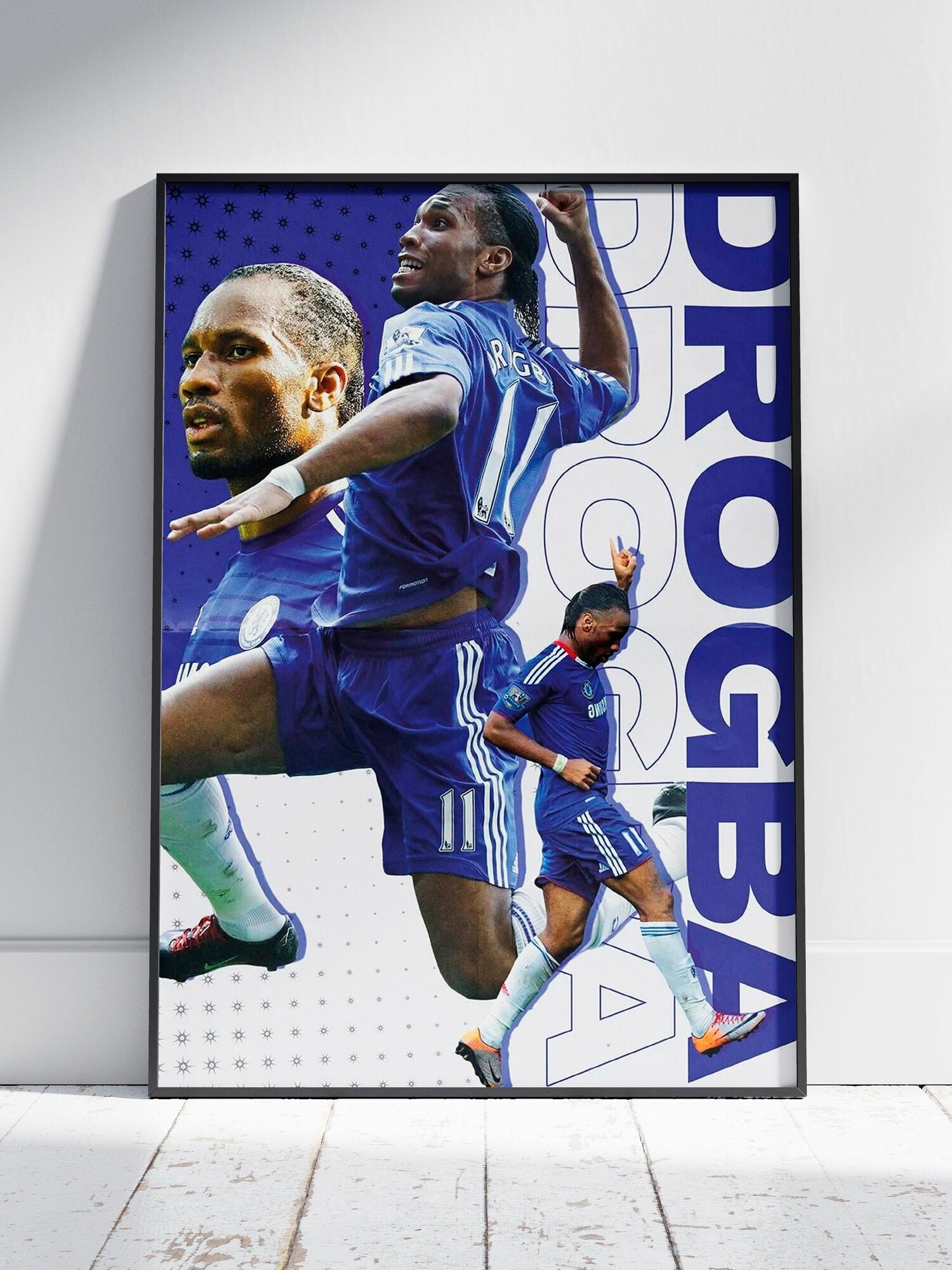 Плакат на стену для интерьера Лучшие игроки фифа (Дидье Дрогба - Didier Drogba) - Постер по спорту и физической активности формата A3 (30x42 см)