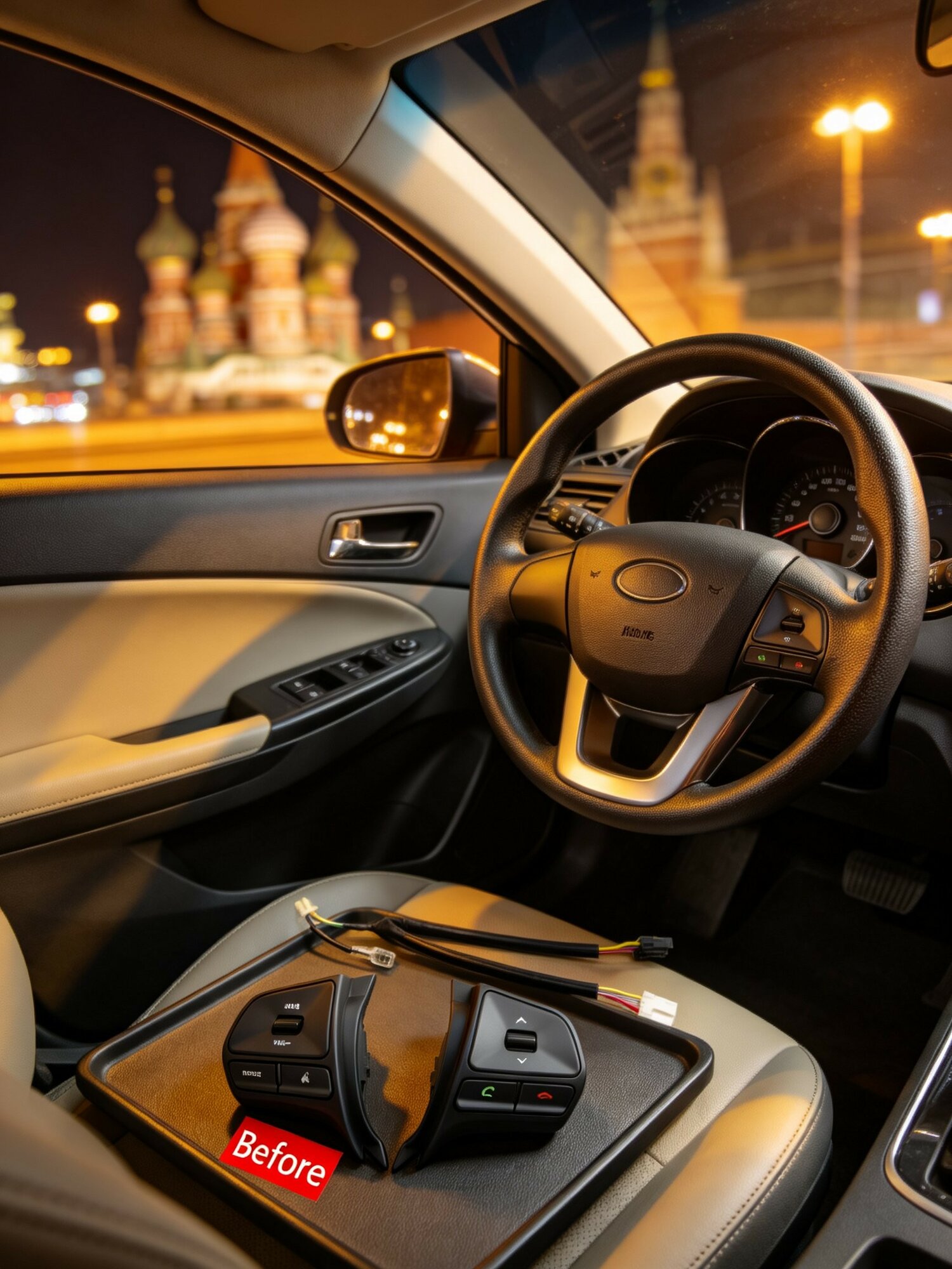 Кнопки управления для Kia Rio 2 2011-2014, мультируль для магнитолы и Bluetooth, комплект с проводом ABS, не совместимы с функцией подогрева
