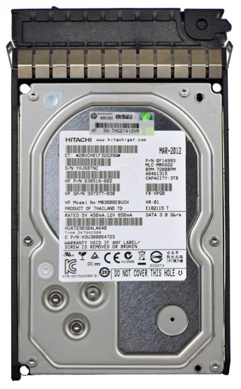 Жесткий диск HP MB3000EBUCH 3Tb 7200 SATAIII 3.5" HDD