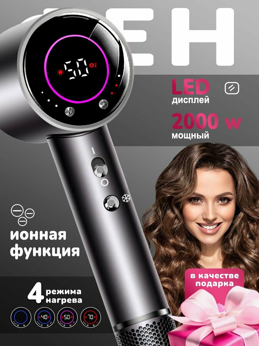 Фен для волос профессиональный, Фен для волос с BLDC-мотором и диффузором
