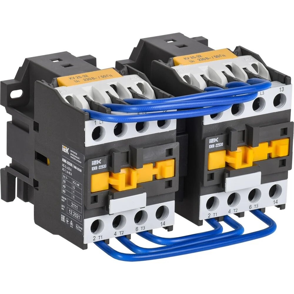 Контактор IEK кми-22530 реверс 25а 230в/ас3 2но KKM23-025-230-20-1