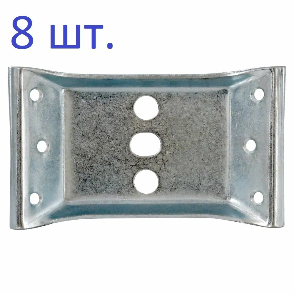 Бобышка (стяжка) для стола, 3 отверстия, цинк, 8 шт.