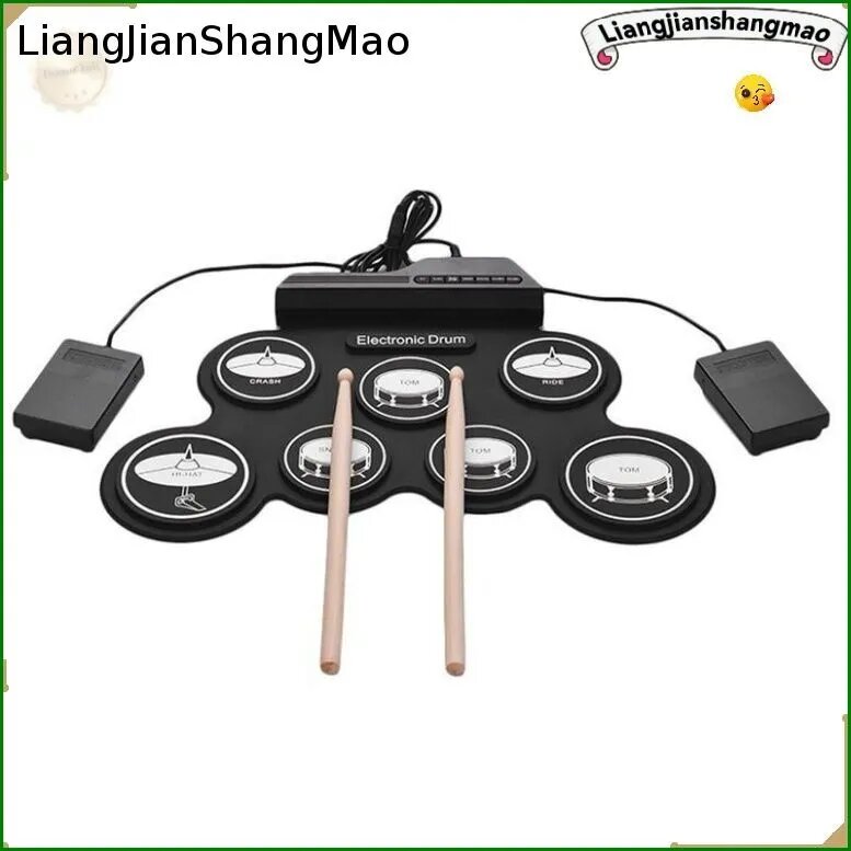 Электронный барабан / барабанная установка детская гибкая