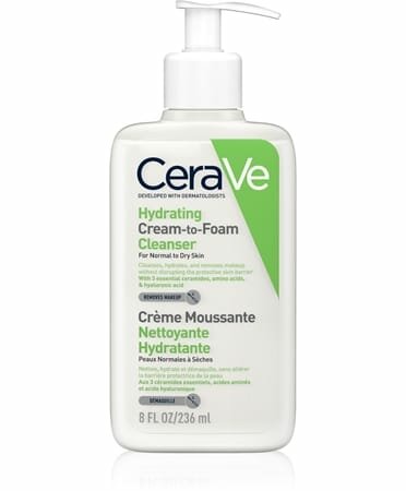 Средство для умывания CeraVe Hydrating Cream-to-Foam Cleanser, 236 мл
