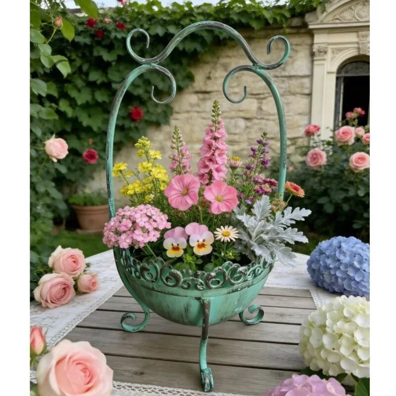 Вазон 2 л, 36.5 см, 1 шт, цвет зеленый