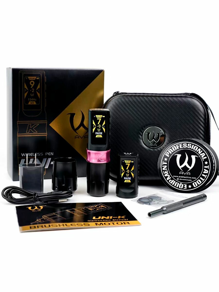 Машинка для перманентного макияжа AVA UNI-K, аппарат для татуажа и татуировки с регулировкой мощности (ход 2.5-5.0mm)