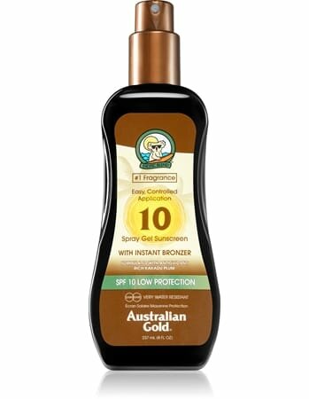 Средство солнцезащитное Australian Gold Spray Gel Sunscreen With Instant Bronzer SPF10, 237 мл