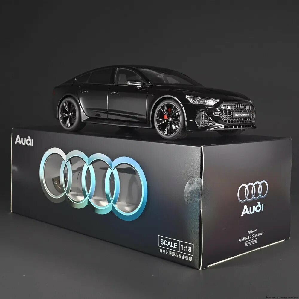 Модель автомобиля Audi RS7, металлическая модель 1:18 Ауди RS7 Sportback, дистанционный ключ из сплава, со светом и звуком, AUDI RS7 Sportback