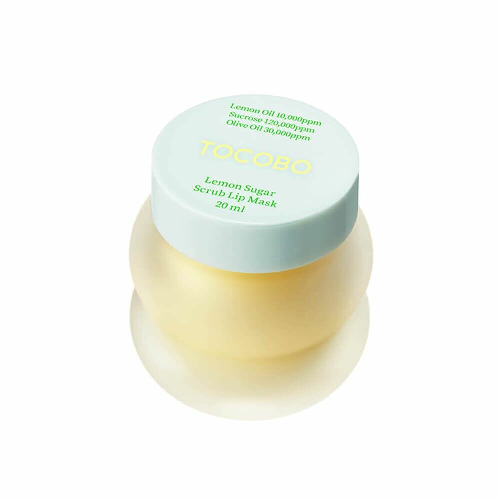Несмываемая сахарная маска-скраб для губ Tocobo Lemon Sugar Scrub Lip Mask 20мл