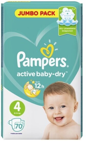 Подгузники Pampers Active Baby-Dry (Памперс Эктив Бэйби) 4 Maxi (9-14 кг) 70 шт