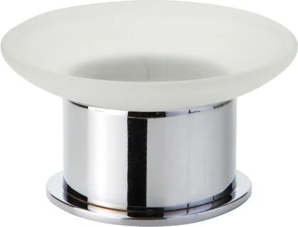 Мыльница Bemeta Omega 138108191 стеклянная, настольная, круглая, хром