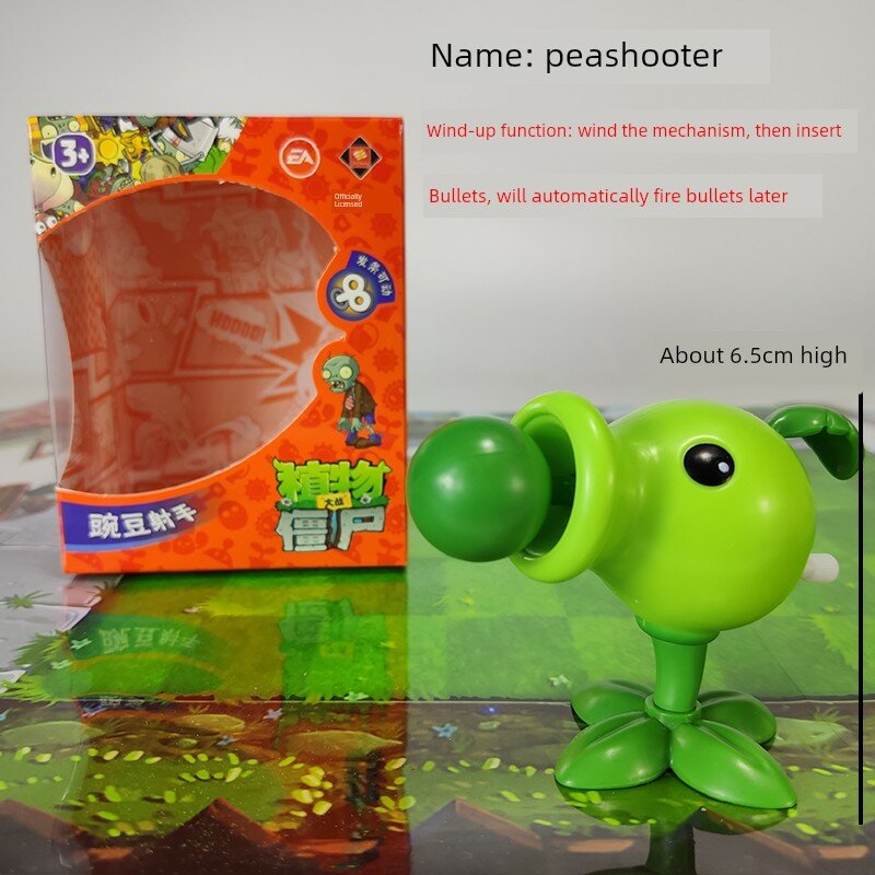 Красочная коробка: Plants vs. Zombies Ветряная кукла Стрелок-горошек для детей, с механизмом выстрела
