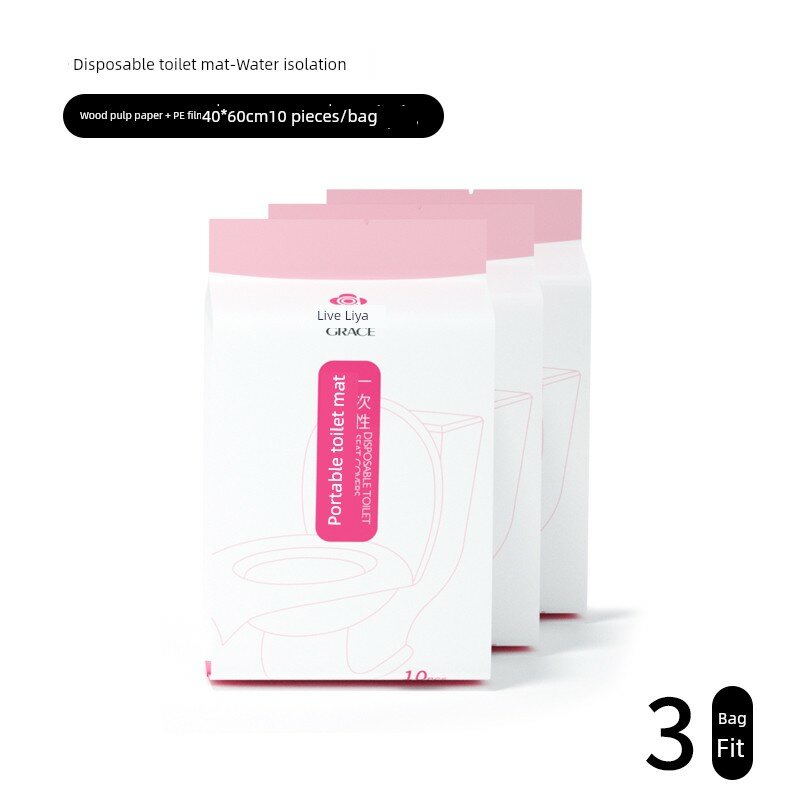 3 упаковки по 30 одноразовых сидений для унитаза в индивидуальной упаковке, гигиеническое решение для путешествий
