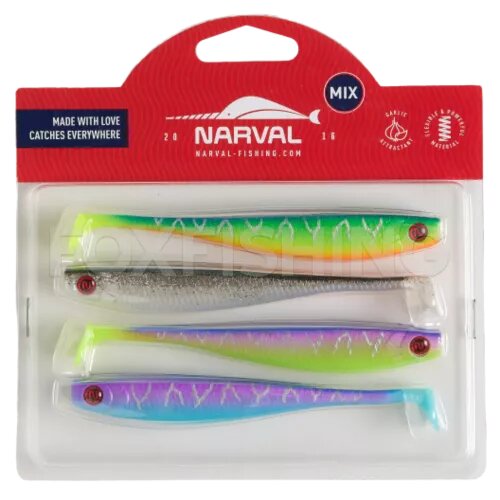 Силиконовая приманка Narval Skinny 12см. Mix #M07 4шт.
