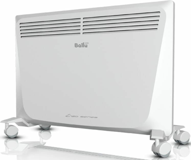 Конвектор BALLU BEC/EZER-1500 (Enzo), Х-образный нагревательный элемент, S-20 м, ВхШхГ 400*595*113, белый