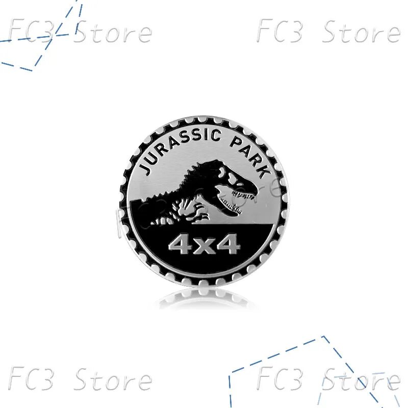 Значок Jurassic Park 4x4, алюминиевый сплав, цвет H