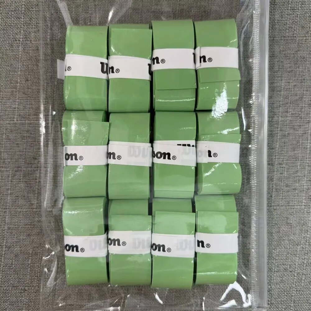 12 теннисных накладок на рукоятку, зеленые
