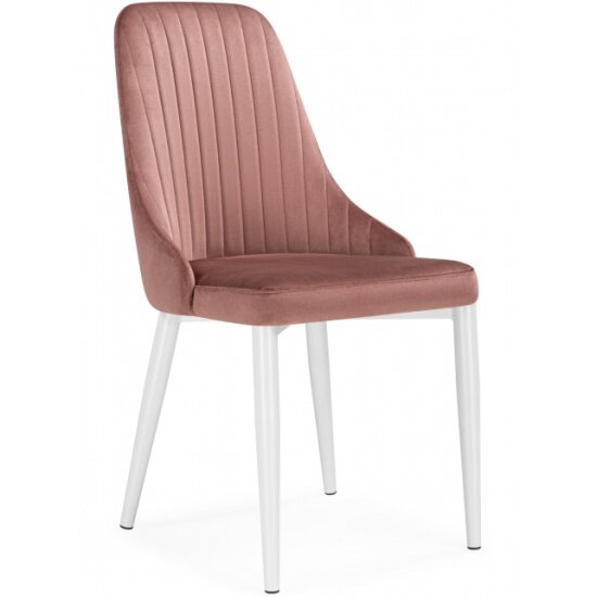 Стул Woodville на металлокаркасе Kora dark pink / white