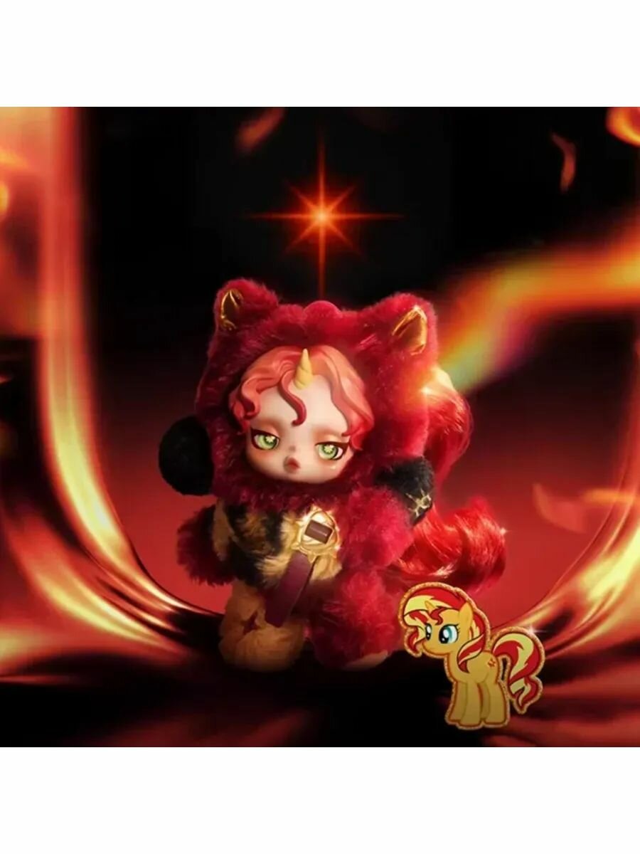 Коллекционная POP MART SKULLPANDA My Little Pony Series Plush Doll Pendant