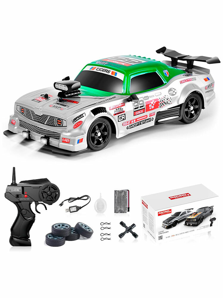 Радиоуправляемая машина для дрифта HB Ford Mustang (4WD, свет, пар, акб, 1:16) - SC16A08-1