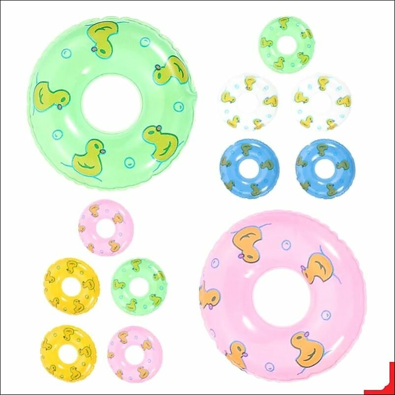 20 шт. Мини-куклы для душа, кольца для плавания, игрушки для ванны