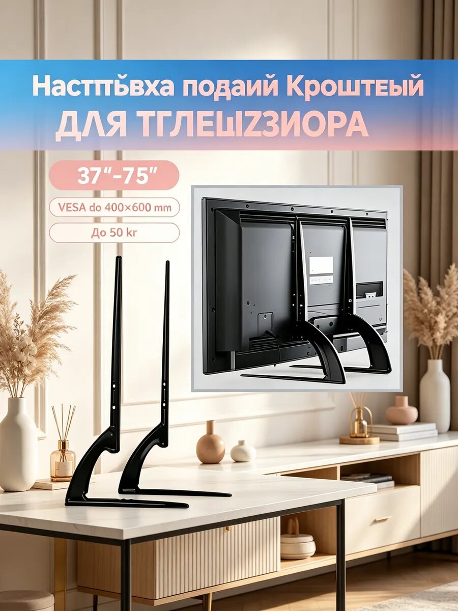 Настольный Кронштейн Для Телевизора 37-75" До 50 Кг