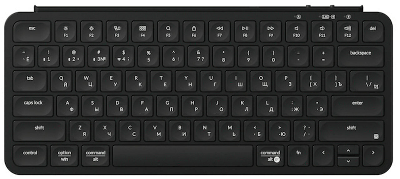 Компактная ультратонкая ножничная клавиатура Keychron B1 Pro Deep Black (B1P-K9)