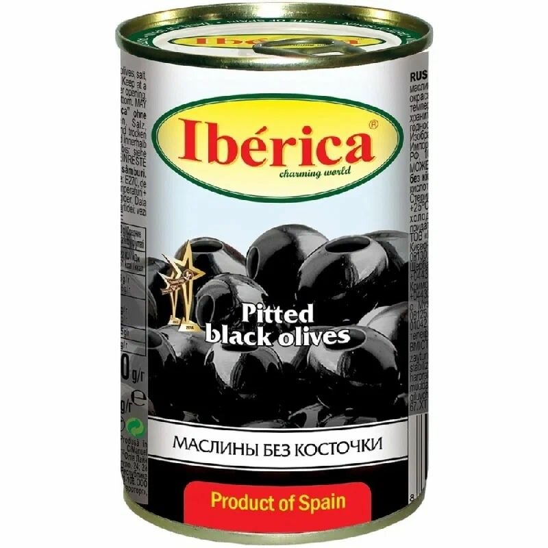 Маслины IBERICA без косточки /жесть/ 360г