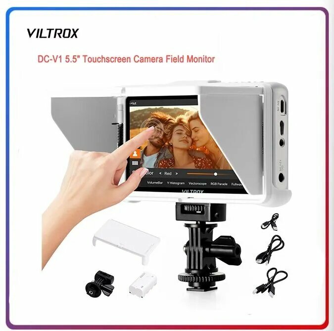VILTROX DC-V1 5,5" сенсорный экран камеры полевой монитор DSLR монитор с 3D LUT волновой формы 400Nits 1920X1080 IPS 4K HDMI Loop in/out