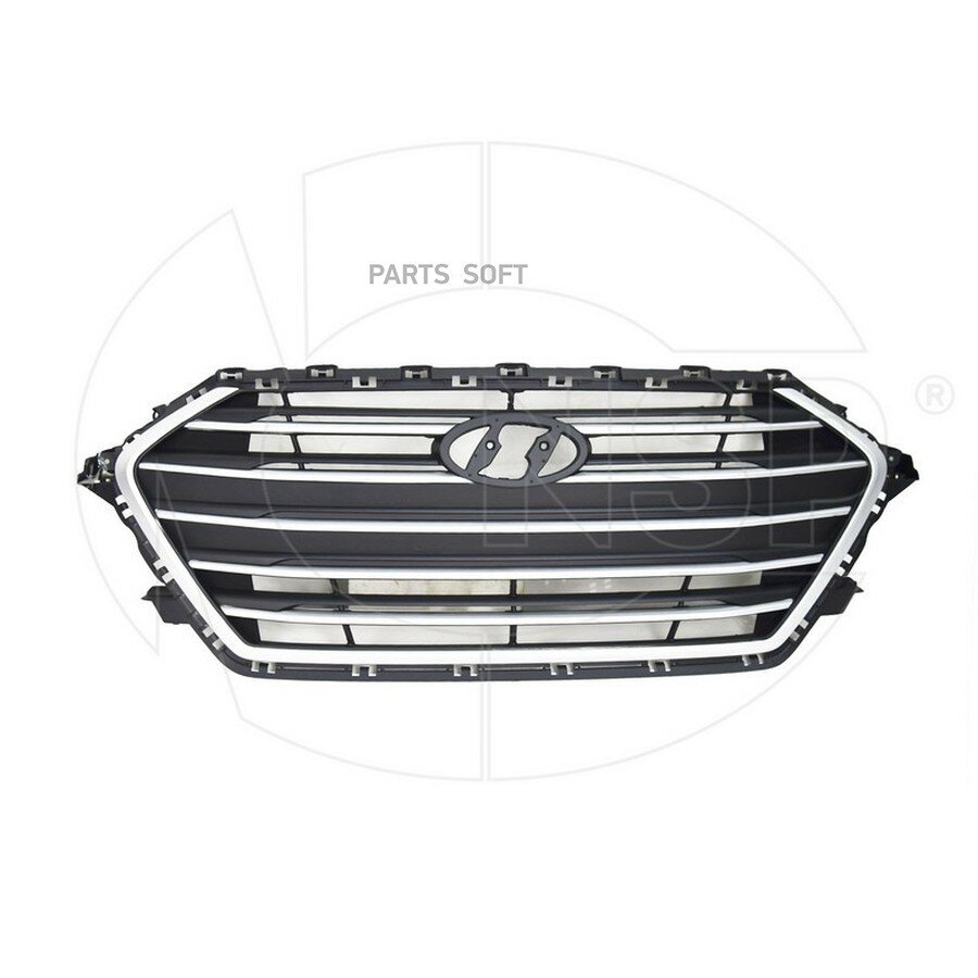 NSP NSP0286350F2000 Решетка радиатора HYUNDAI Elantra VI (16-19) (черная) ()
