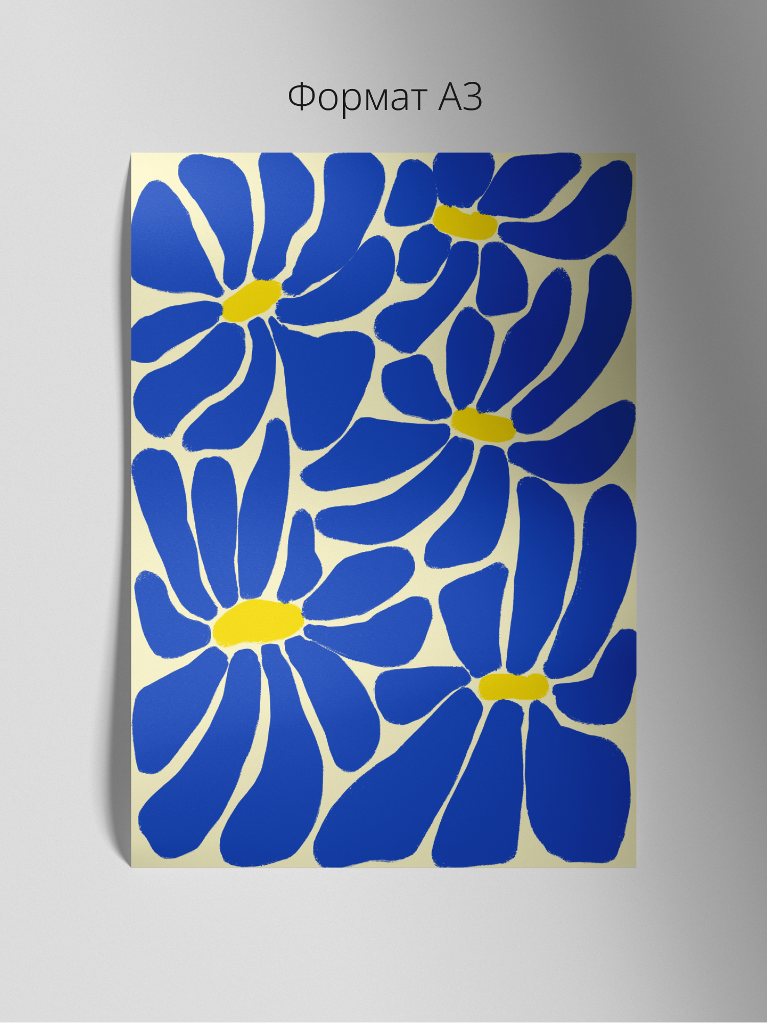 Постер без рамы A3 "Flowers", бумага, цифровая печать, формат А3 30x42 см в стиле Pinterest