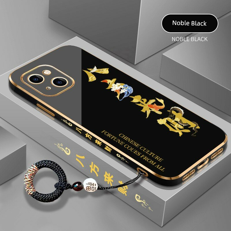 Чехол для iPhone 13 mini из силикона с защитой от падений, цвет холодный черный, полное покрытие, в комплекте защитная