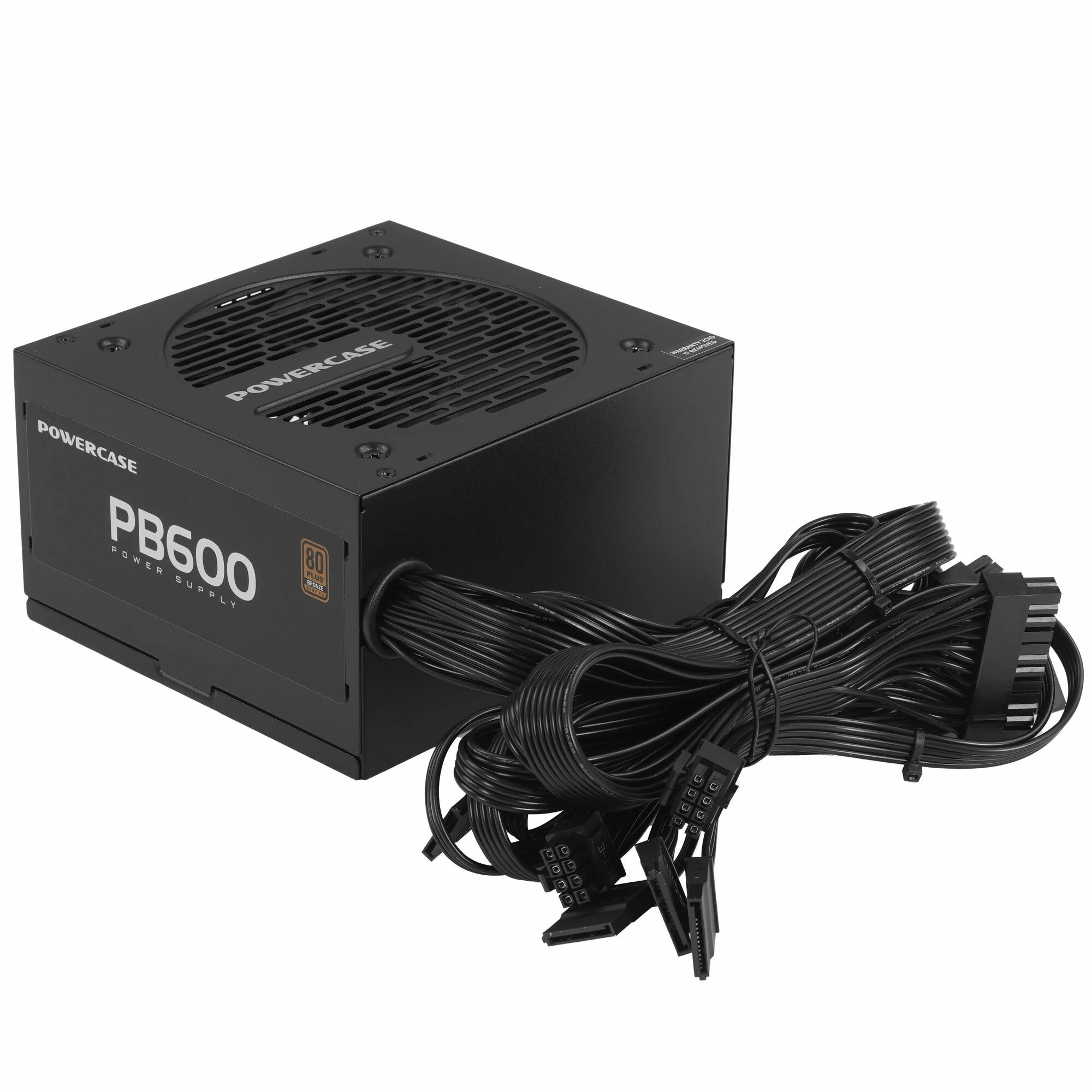 Блок питания PowerCase PB600 80 Plus Bronze (PS-600B-DC) черный - ATX 20+4 пин, 4 pin + 4 pin CPU, 6 SATA, 2 x 6+2 pin PCI-E