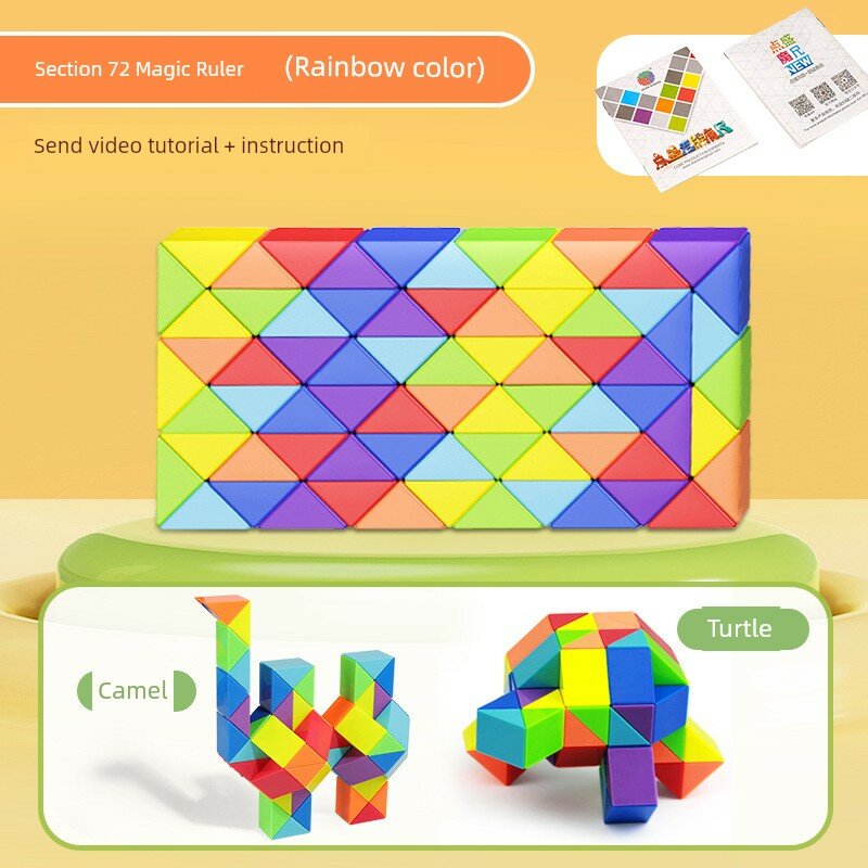 Разнообразие волшебной линейки Diansheng Rainbow Magic Ruler, 24 секции, 36/72, съемная детская развивающая игрушка в