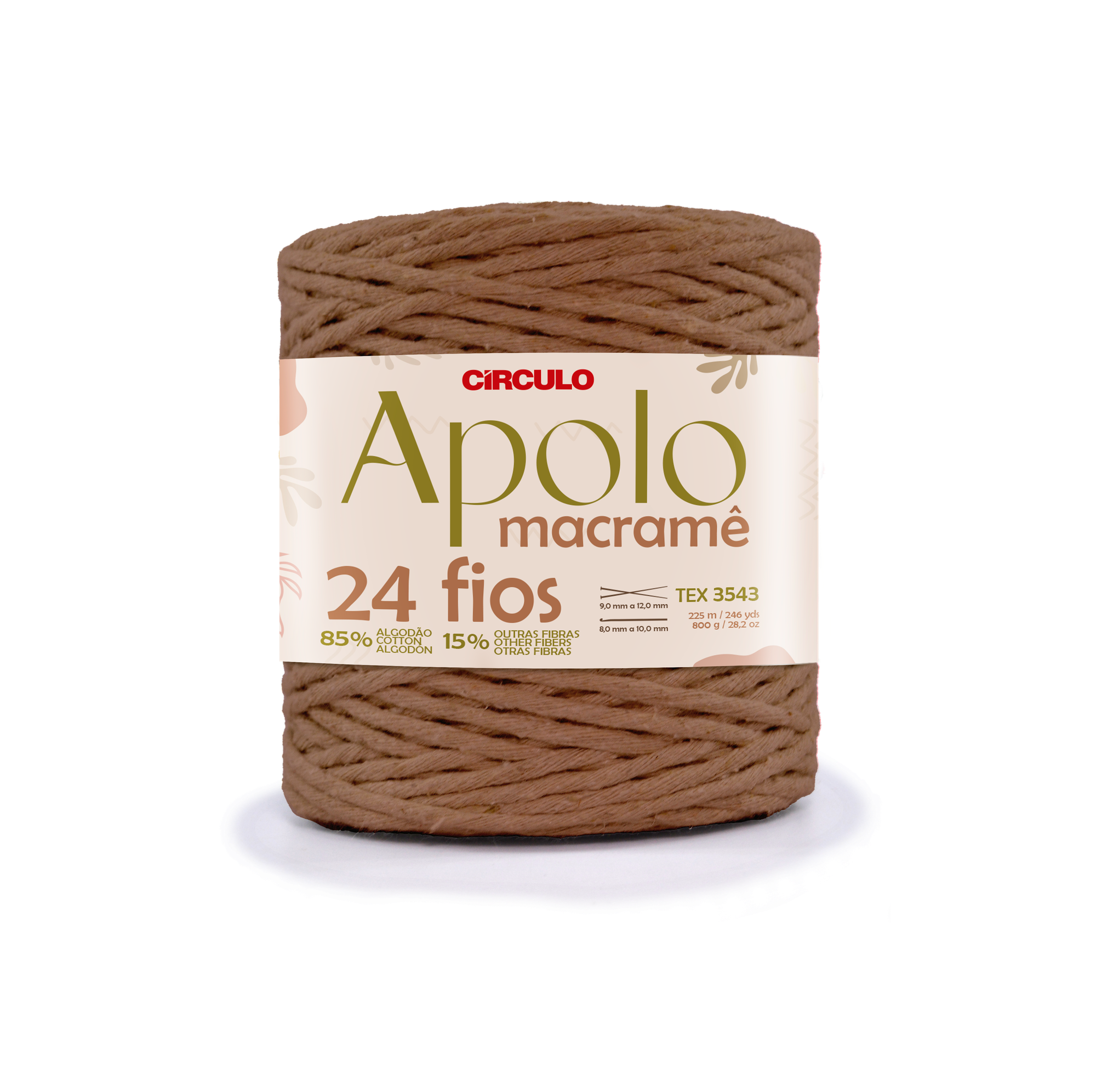 Пряжа Circulo APOLO MACRAME (85% хлопок, 15% другие волокна), 800г, 225 м. цв. 7466