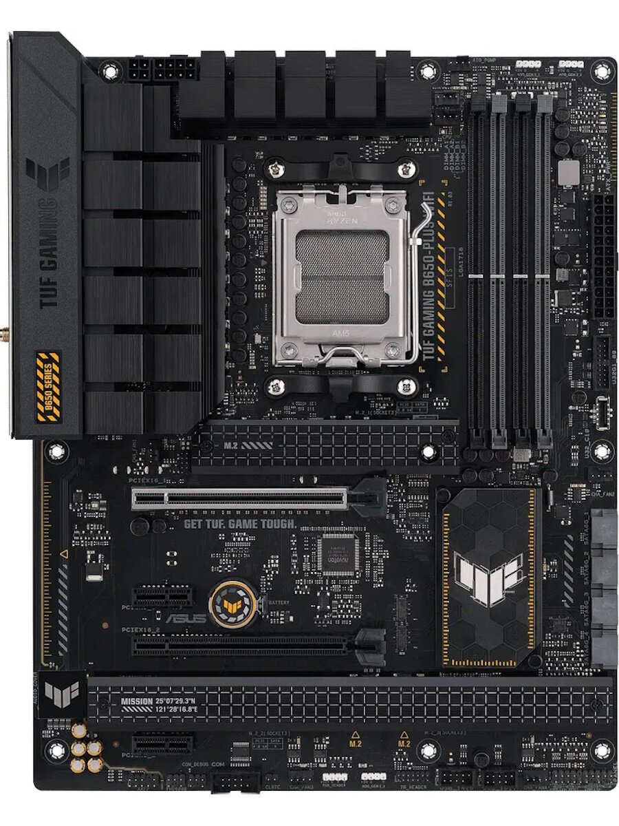 Материнская плата Asus TUF Gaming B650-Plus AM5/DDR5, поддержка AMD Ryzen 7000, пассивное охлаждение
