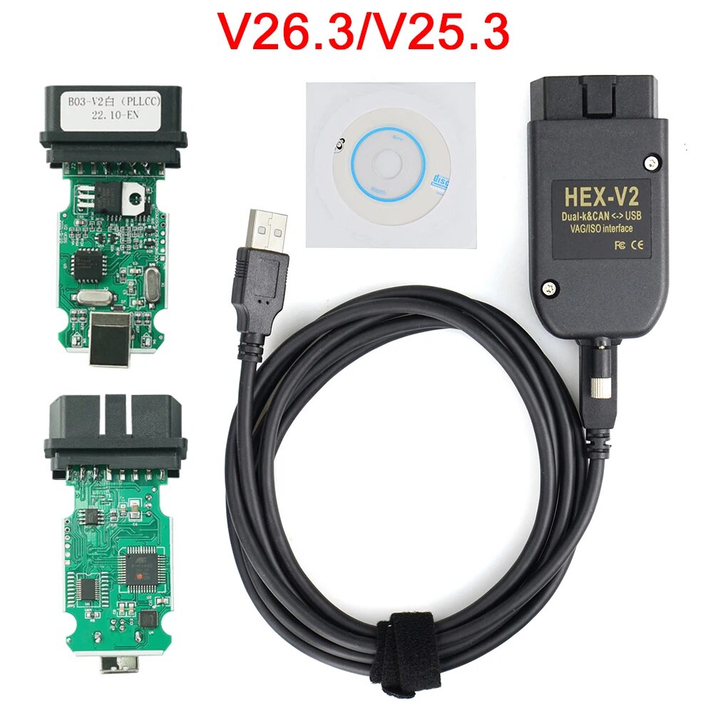 Сканер VAG V26.3 высшего качества, инструмент VAG, кабель VAG KKL, кабель VAG COM, Русский