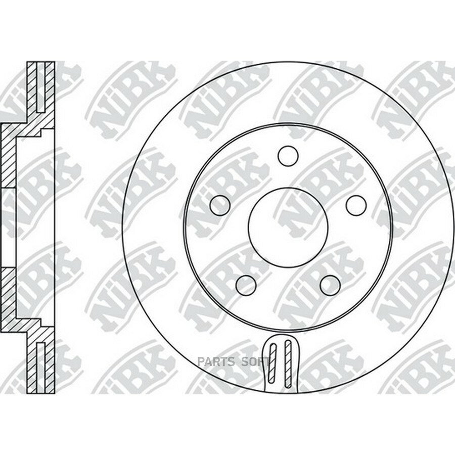 Диск тормозной MAZDA 3 (03-12) (2.0),5 (05-) (R16) передний (1шт.) NIBK от официального дистрибьютора, NIBK, артикул RN1194