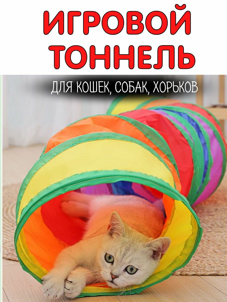 Тоннель игровой для кошек / труба для домашних животных / изогнутый