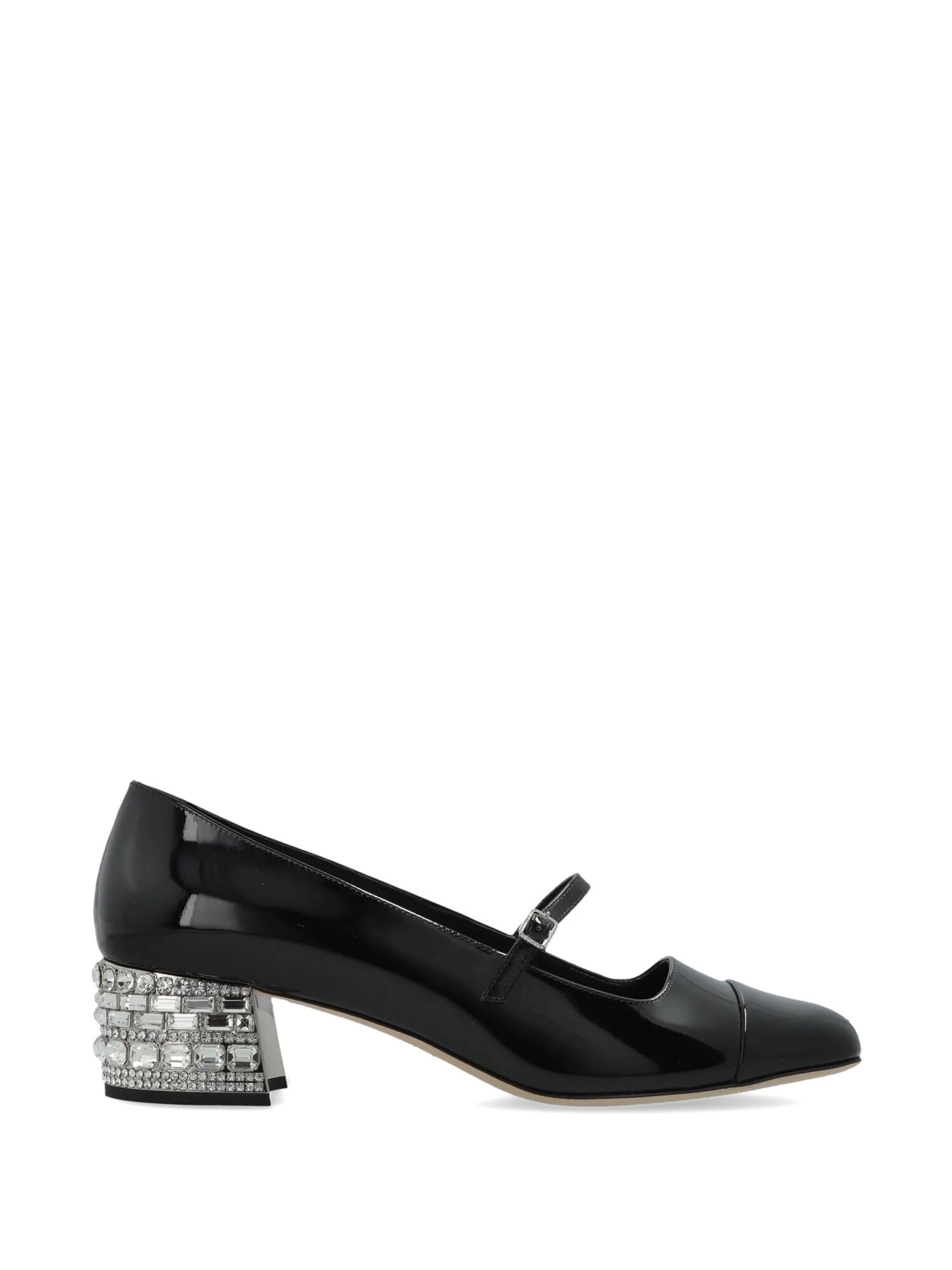 Туфли Elisa crystal-embellished patent leather pumps 