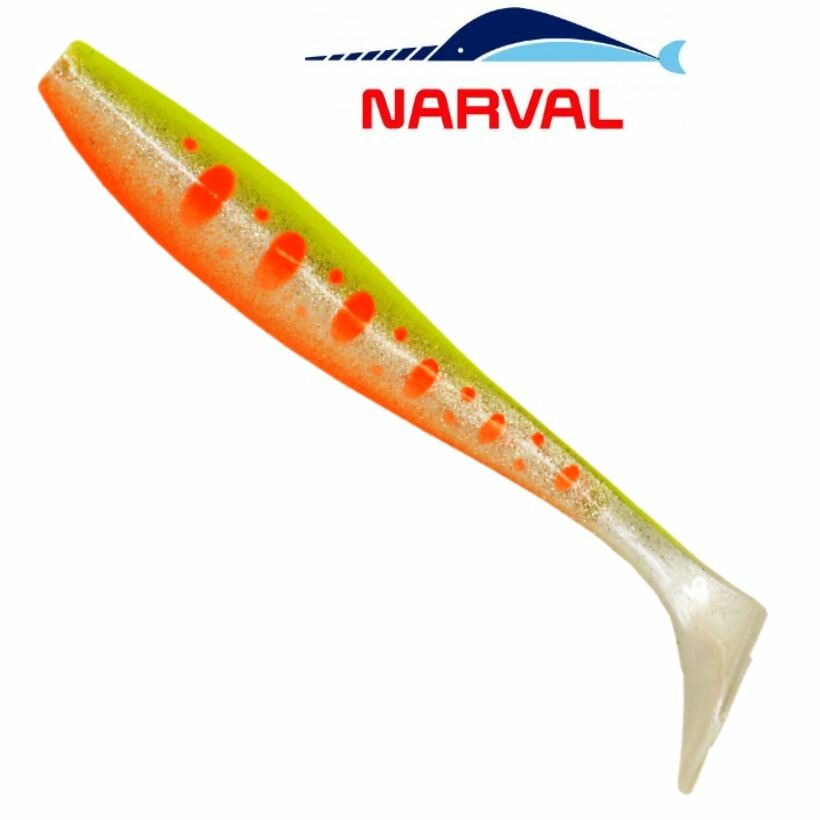 Приманка силиконовая Narval Choppy Tail 10cm цв. #032 Motley Fish / Виброхвост для джига на судака, щуку / Силикон Нарвал Чопи Тейл